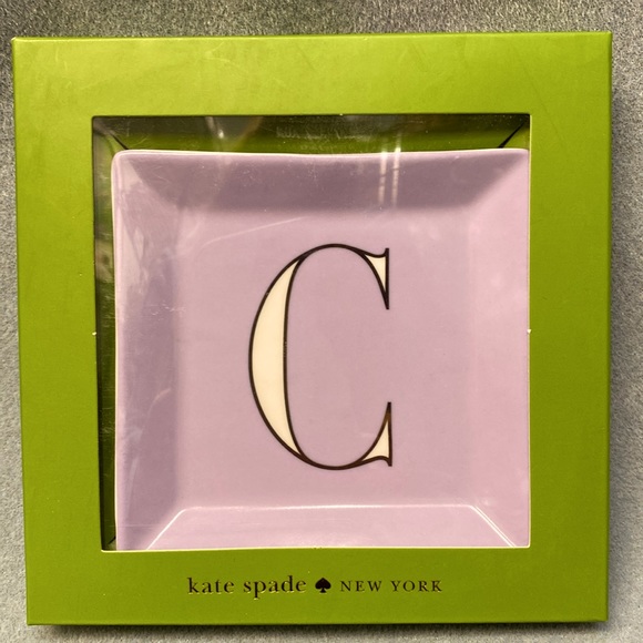 Lenox | Art | Kate Spade And Lenox Monogrammed Jewelry Tray Purple ...